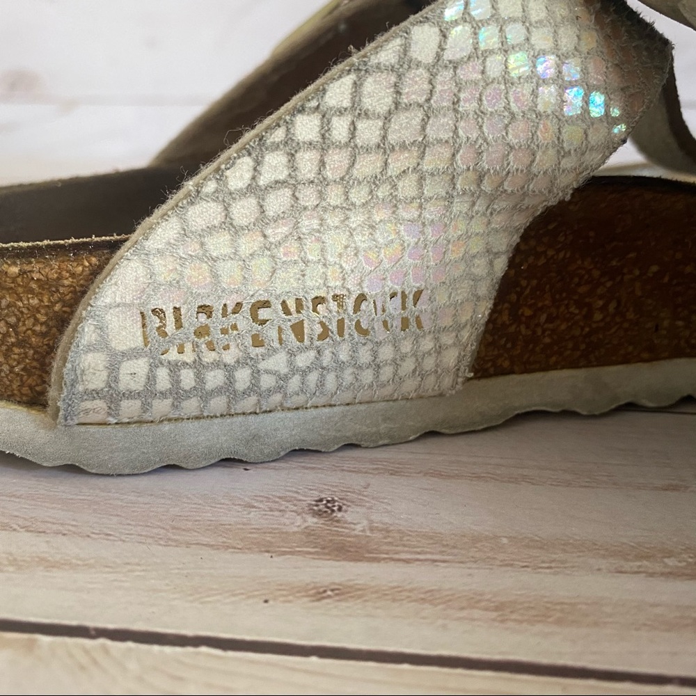 Birkenstock Gizeh Shiny Snake Women's Sandals - Gem